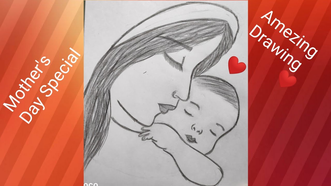 How To Draw Mother With Baby Drawing💕 #Mother's Day Special #Youtube ...