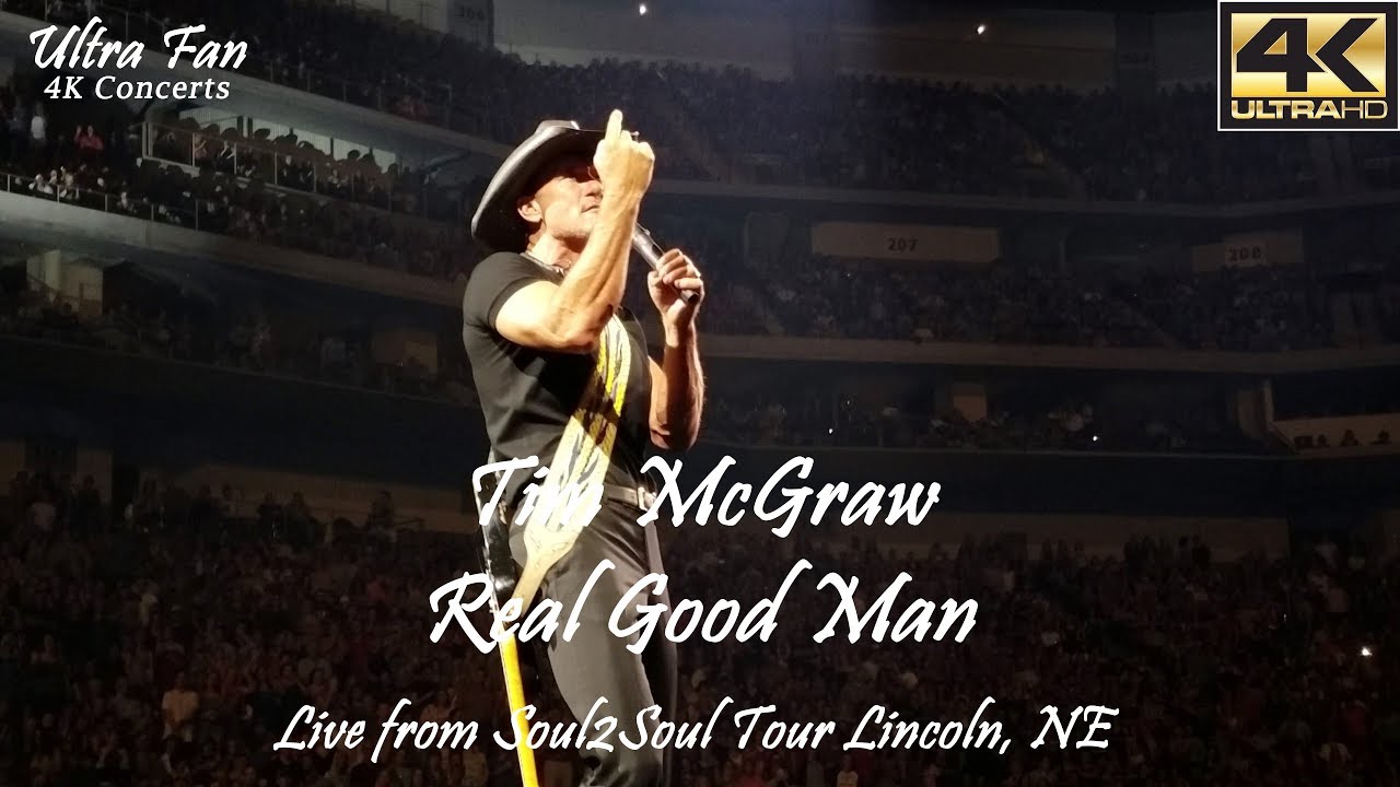 Tim McGraw - Real Good Man Live from Soul2Soul Lincoln, NE - YouTube