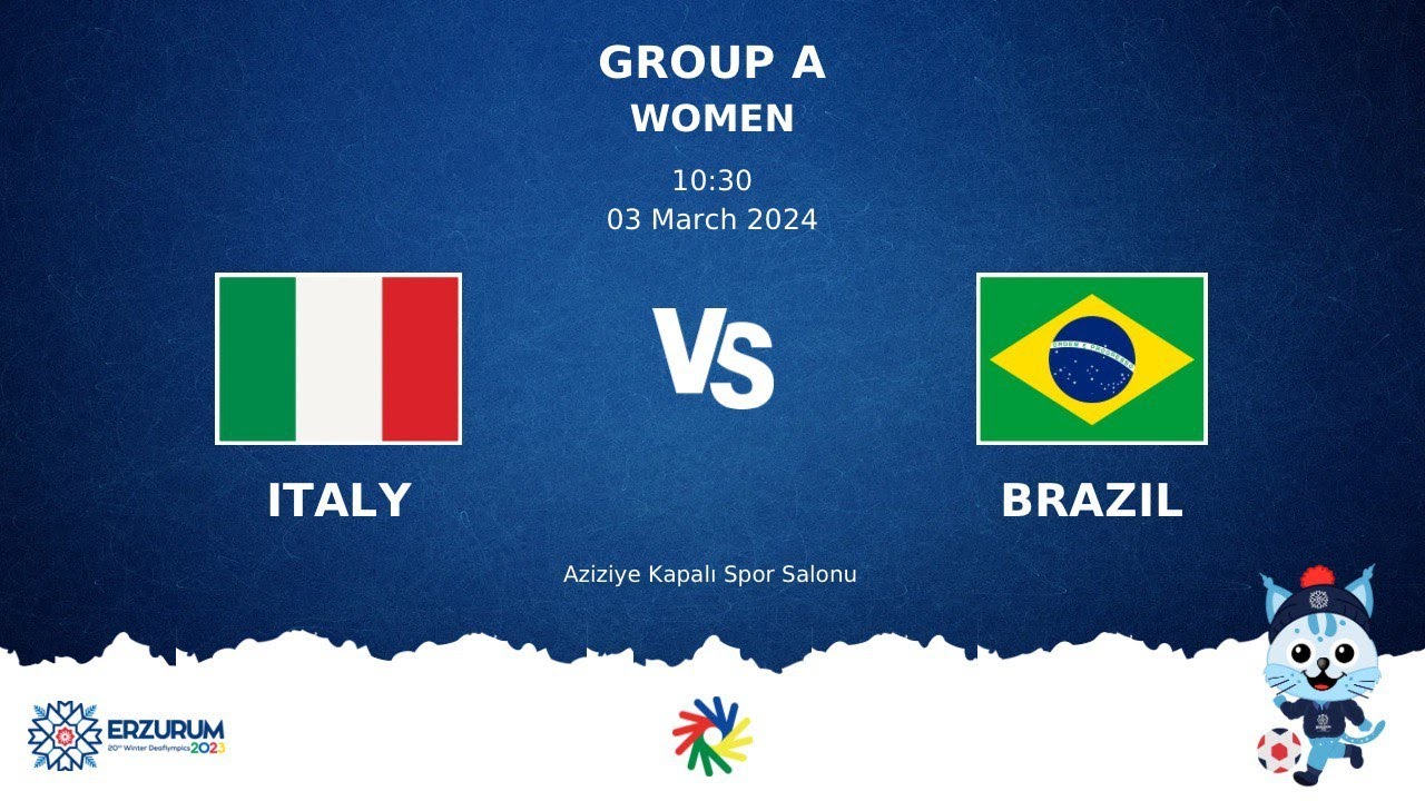 ITALY vs BRAZIL | Futsal DEAFLYMPICS ERZURUM 2024 | Women Group Stage ...