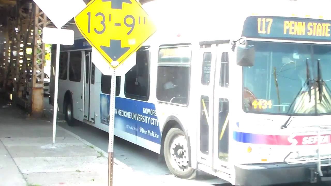 SEPTA BUS: HYBRID NEW FLYER DE40LF 8371 ON ROUTE: 117 - YouTube