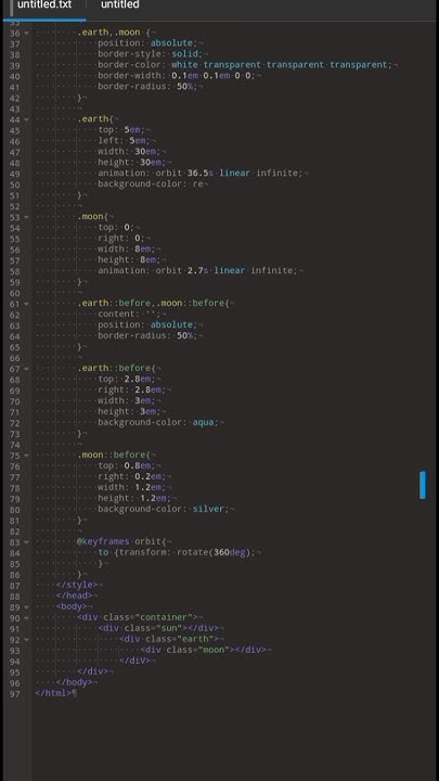 Making Solar System With Html And Css Webdevelopment Programming Coding Shorts Shortsfeed