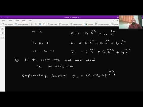 Working rule to find Complementary function | Aravind H R | - YouTube