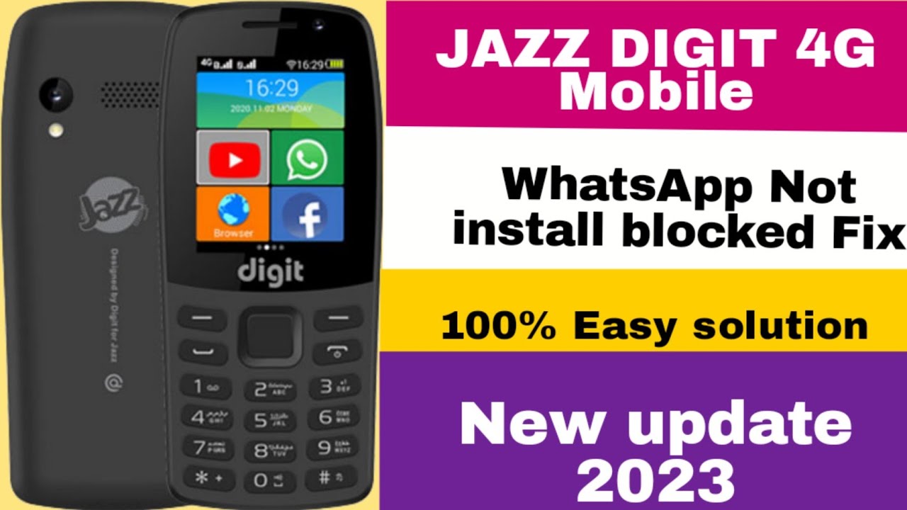 Jazz digit 4G WhatsApp Not install blocked || 100% Easy Solution 2023 ...