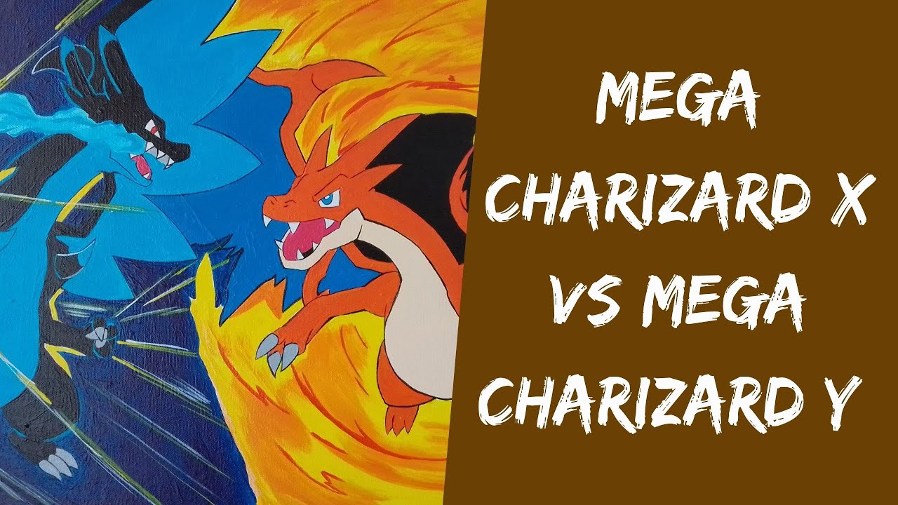 Pintando a Mega Charizard X vs Mega Charizard Y 1 #Pokémon - YouTube