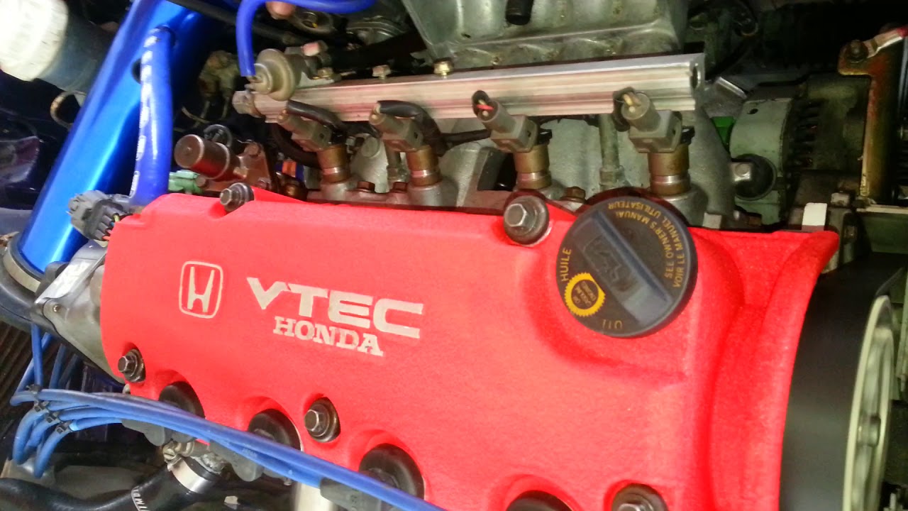 Saga vtec single cam in side.by muhammad crx - YouTube