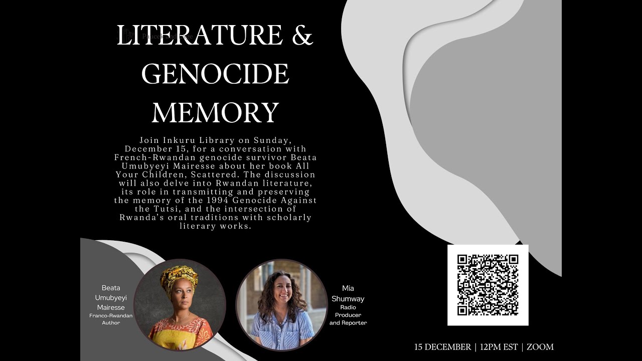 Literature and Genocide Memory, A conversation with Beata Umubyeyi ...