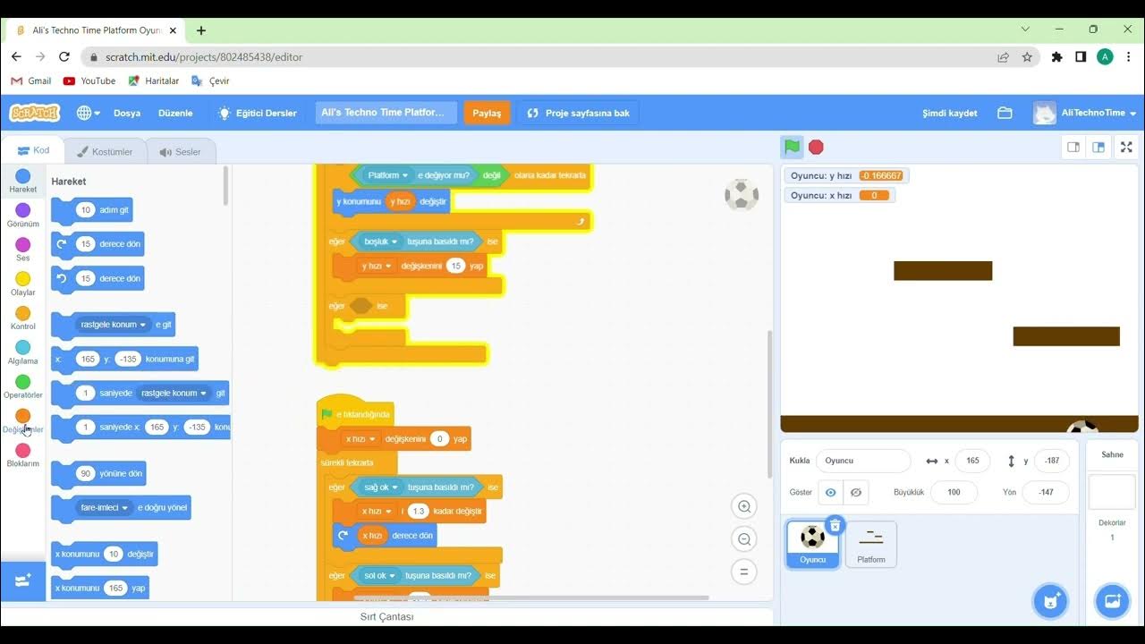 Scratch Platform oyunu nasıl yapılır Bölüm:3Hata Düzeltmeleri. - YouTube