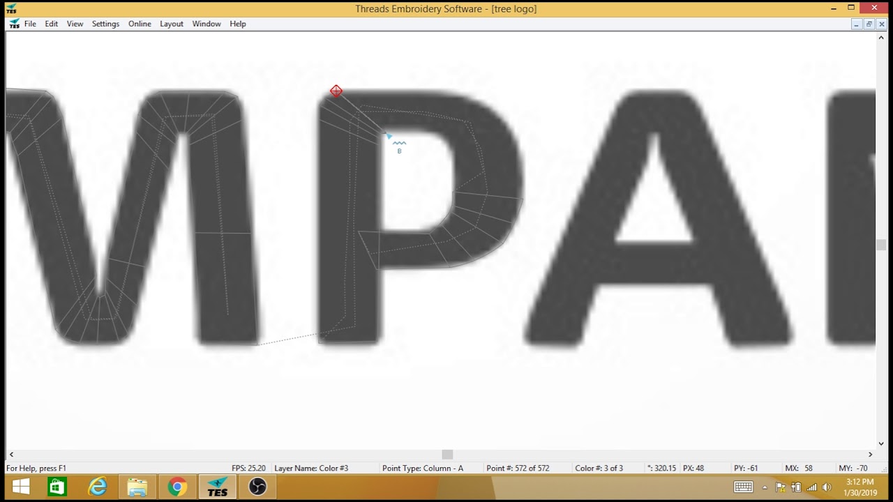 Tree Logo Digitizing - Threads Embroidery Software Tutorial - 5 of 6 ...