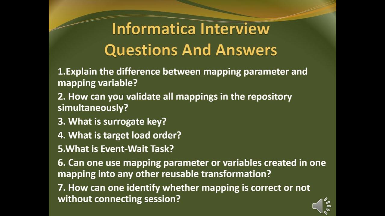 informatica interview questions and answers for experienced - part2 - YouTube