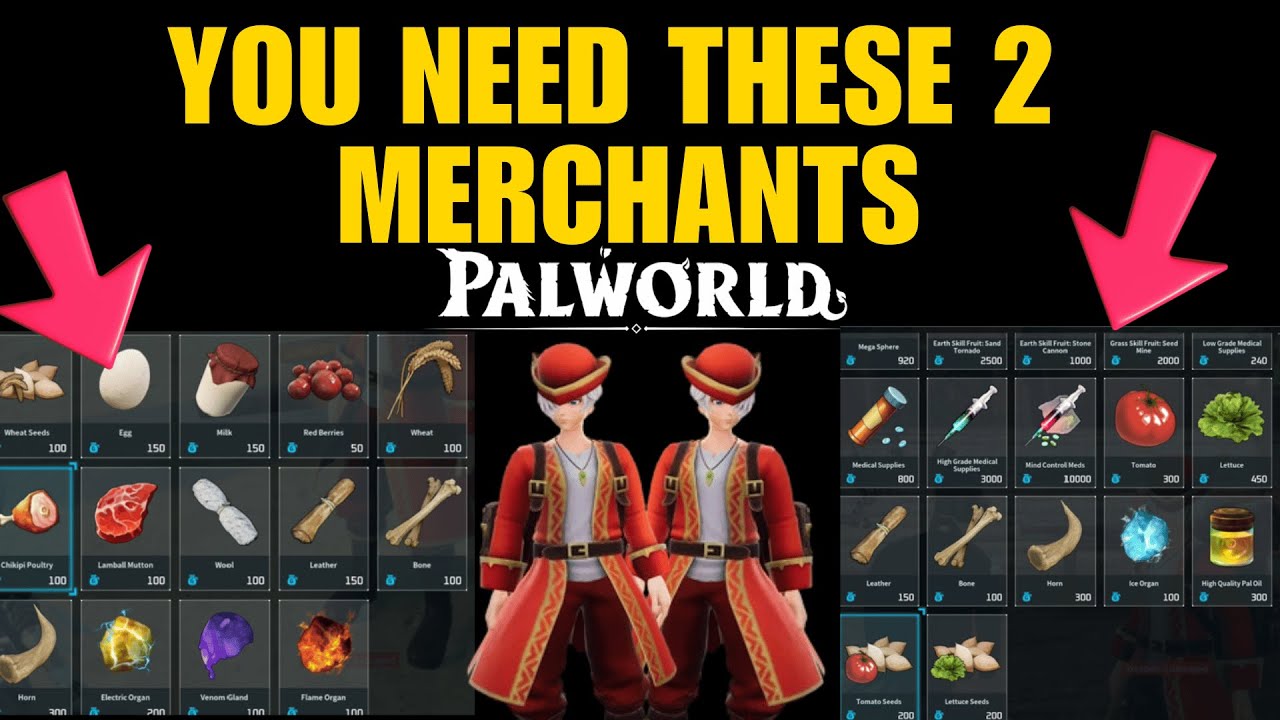 PALWORLD The 2 vendors you NEED. Location, Items, How to capture and ...