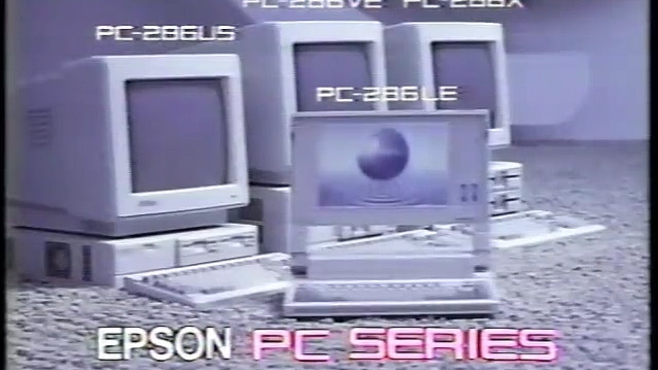 【懐かしいCM】エプソン PCシリーズ PC-286 EPSON（1988）JAPANESE COMMERCIALS - YouTube