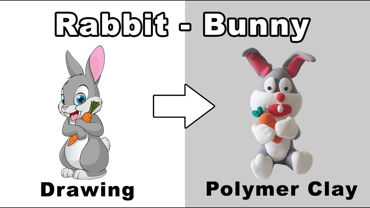 Rabbit Bunny polymer clay tutorial | 兔子 - 粘土教程 - YouTube