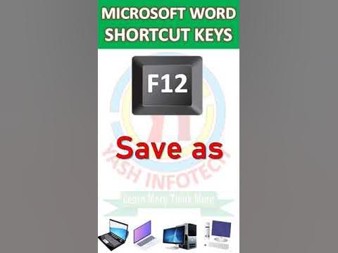 #computereducation #computercourse F12 – Save as, MICROSOFT WORD SHORTCUT KEYS - YouTube