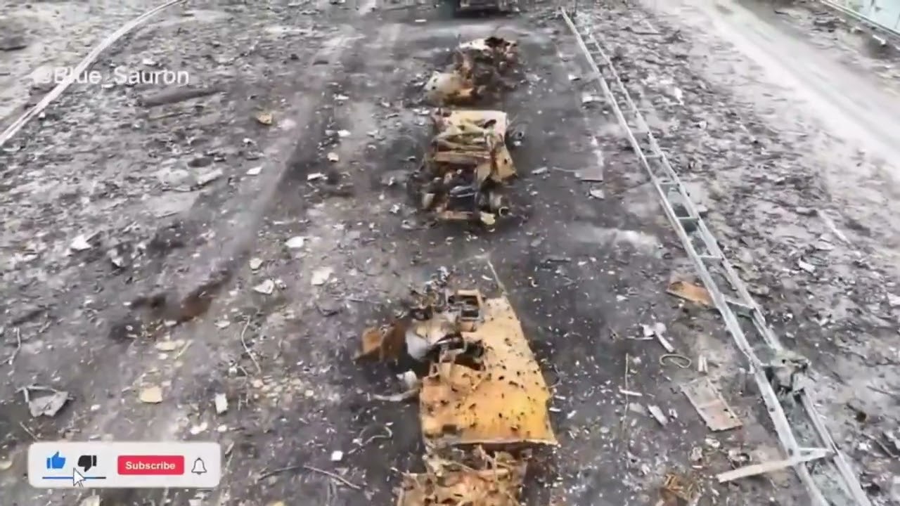 Ukraine War - Russian Column Destroyed Totally in Western Kyiv Highway ...