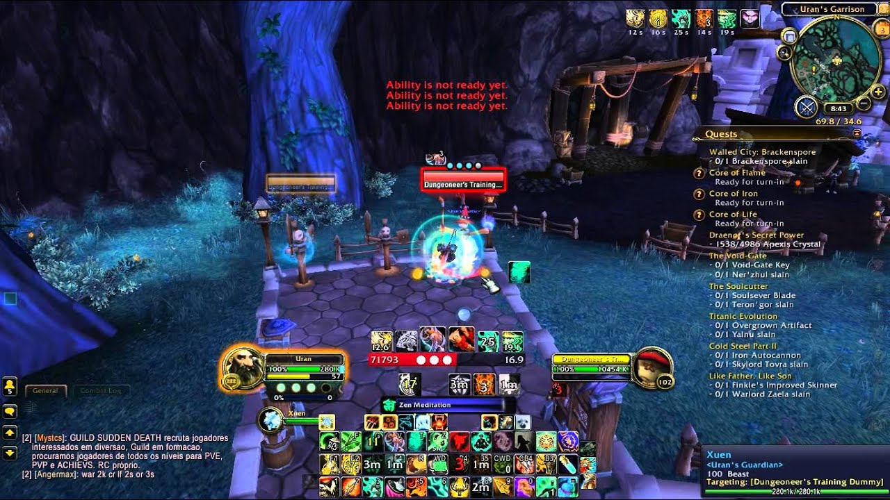 WoW monk tank weakauras - 6.1 - YouTube