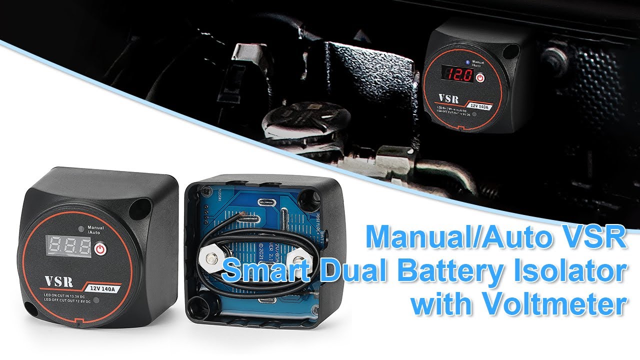 Total Battery Control: Manual/Auto VSR Smart Dual Battery Isolator with ...