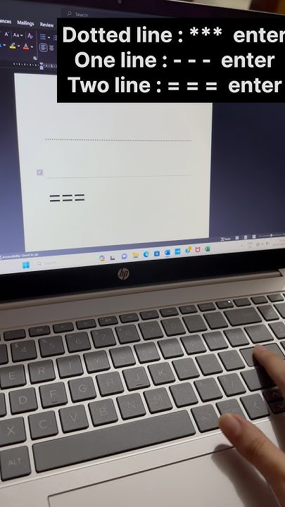 How to make single & double line in ms word / shortcut key to draw ...