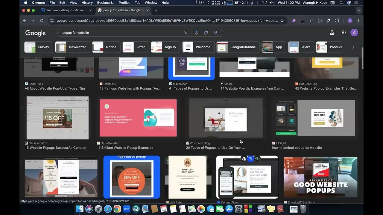 Popup Creation with webflow interaction || Alamgir H Kobir - YouTube