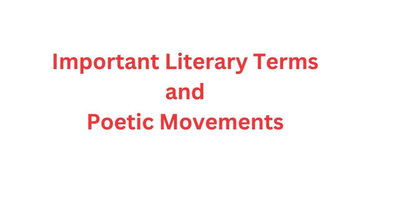 Poetic Movements #literaryterms - YouTube