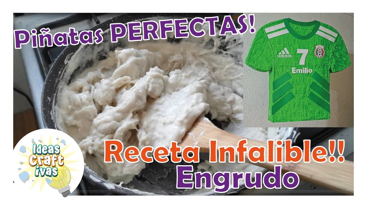 Como hacer Engrudo FÁCIL!! No mas piñatas manchadas!! - YouTube