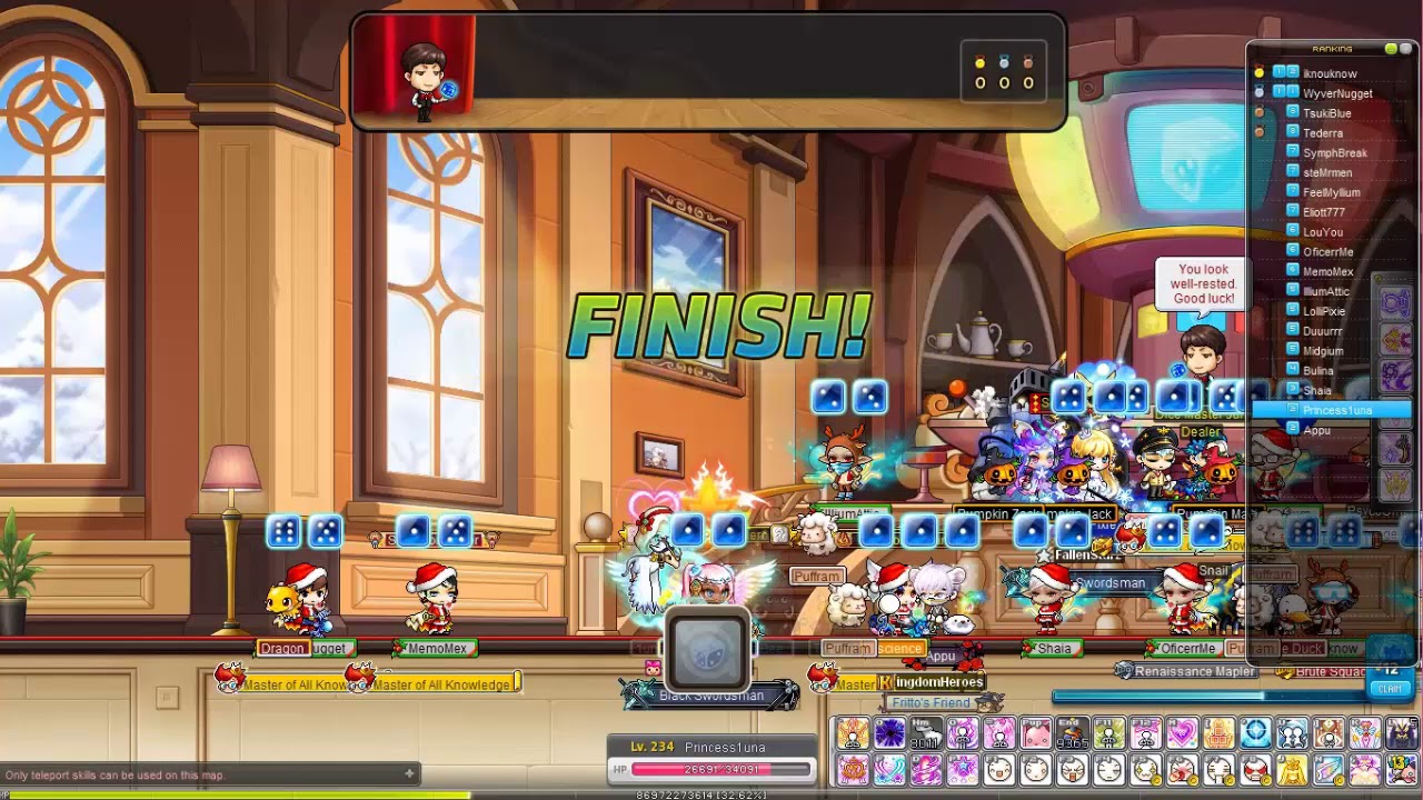 MapleStory dice rolling game event - YouTube