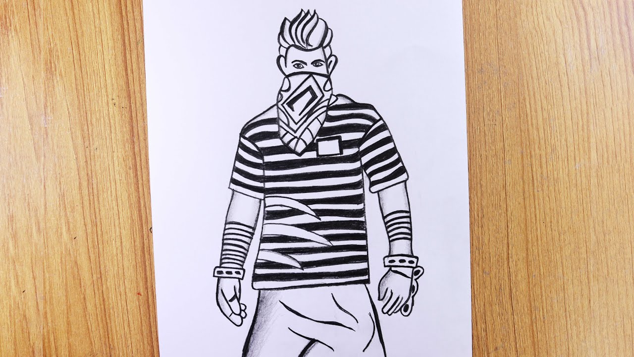 How to draw Hip hop Bundle | Free Fire Character Hip Hop Bundle drawing ...