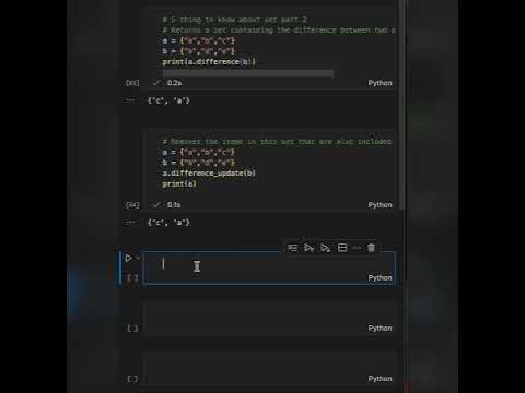 Python - Things to know about Sets Part 2 #shots #python #pythonprogramming #pythonforbeginners ...