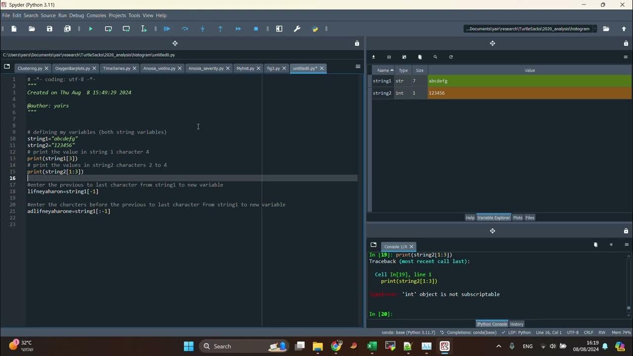 String indexing in python - YouTube