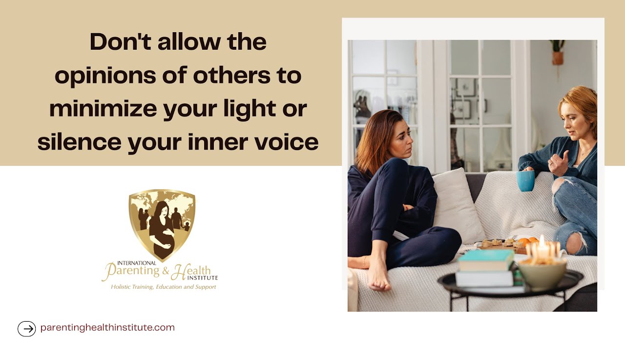 Don't allow the opinions of others to minimize your light or silence ...
