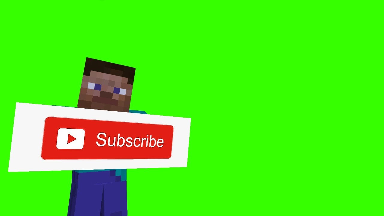 Let's Subscribe Green Screen Minecraft Animation || by MIKI_NEOMI # ...