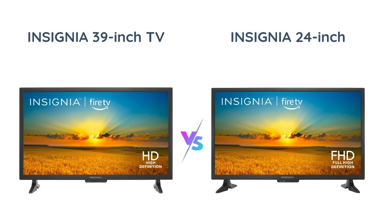 Insignia 39-inch vs 24-inch Fire TV: HD 720p vs Full HD 1080p - YouTube
