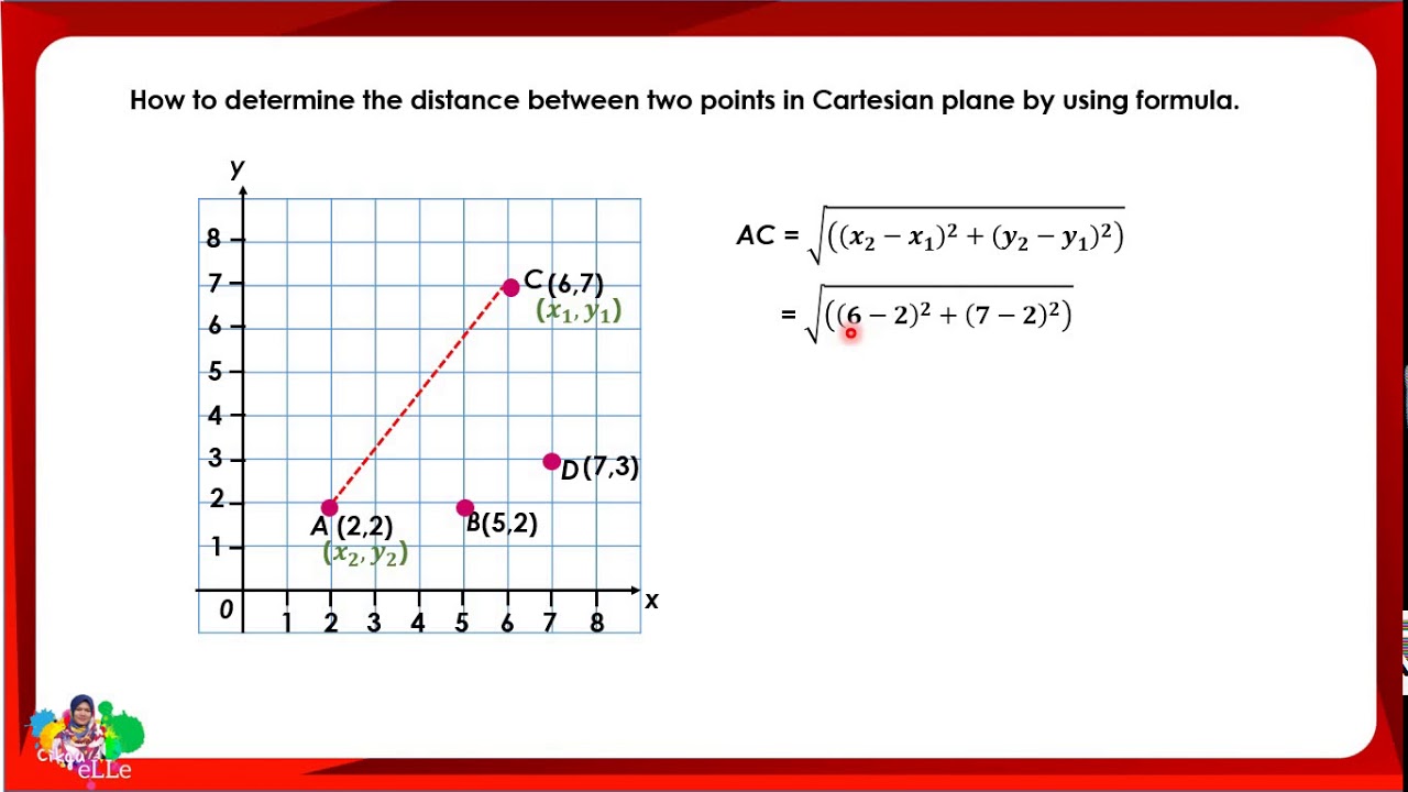 How To Find Distance Between Two Points On Cartesian Plane YouTube