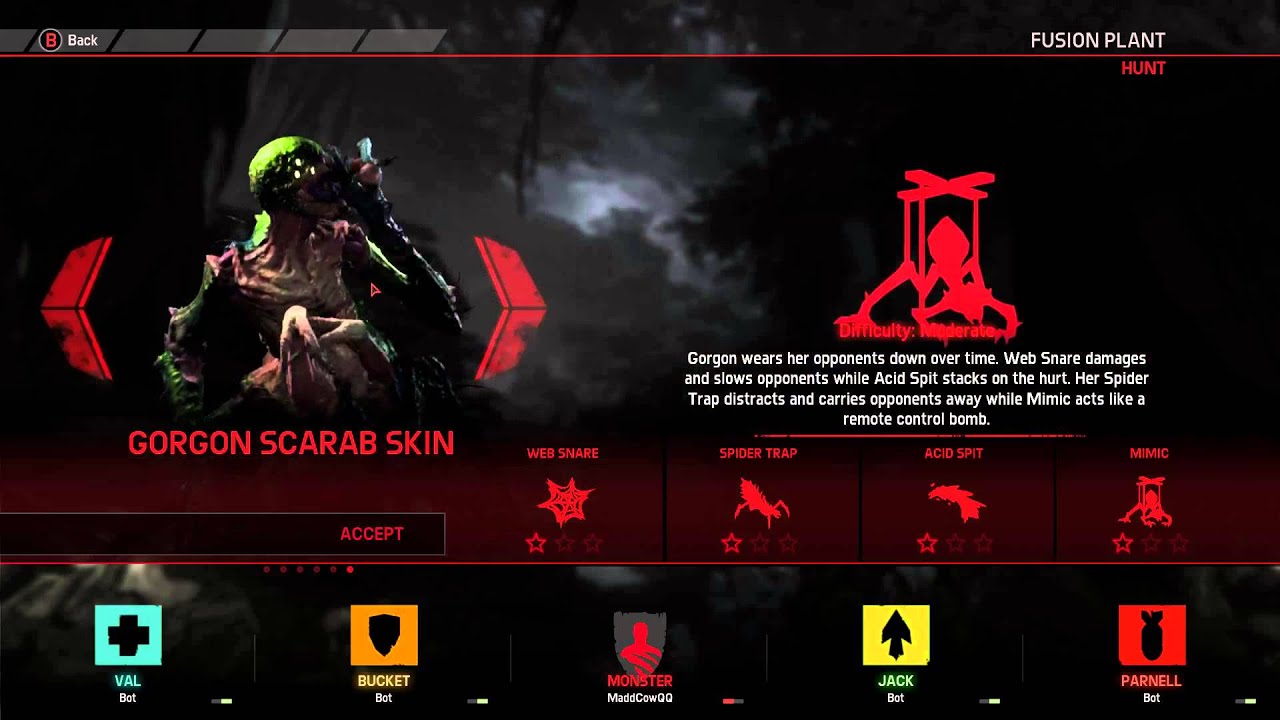 Evolve Gorgon Skin Choices in HD - YouTube