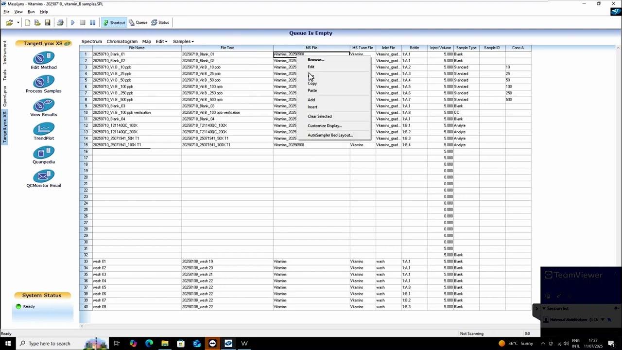 How to Prepare a Sequence on Waters LC-MS/MS | Step-by-Step in MassLynx ...