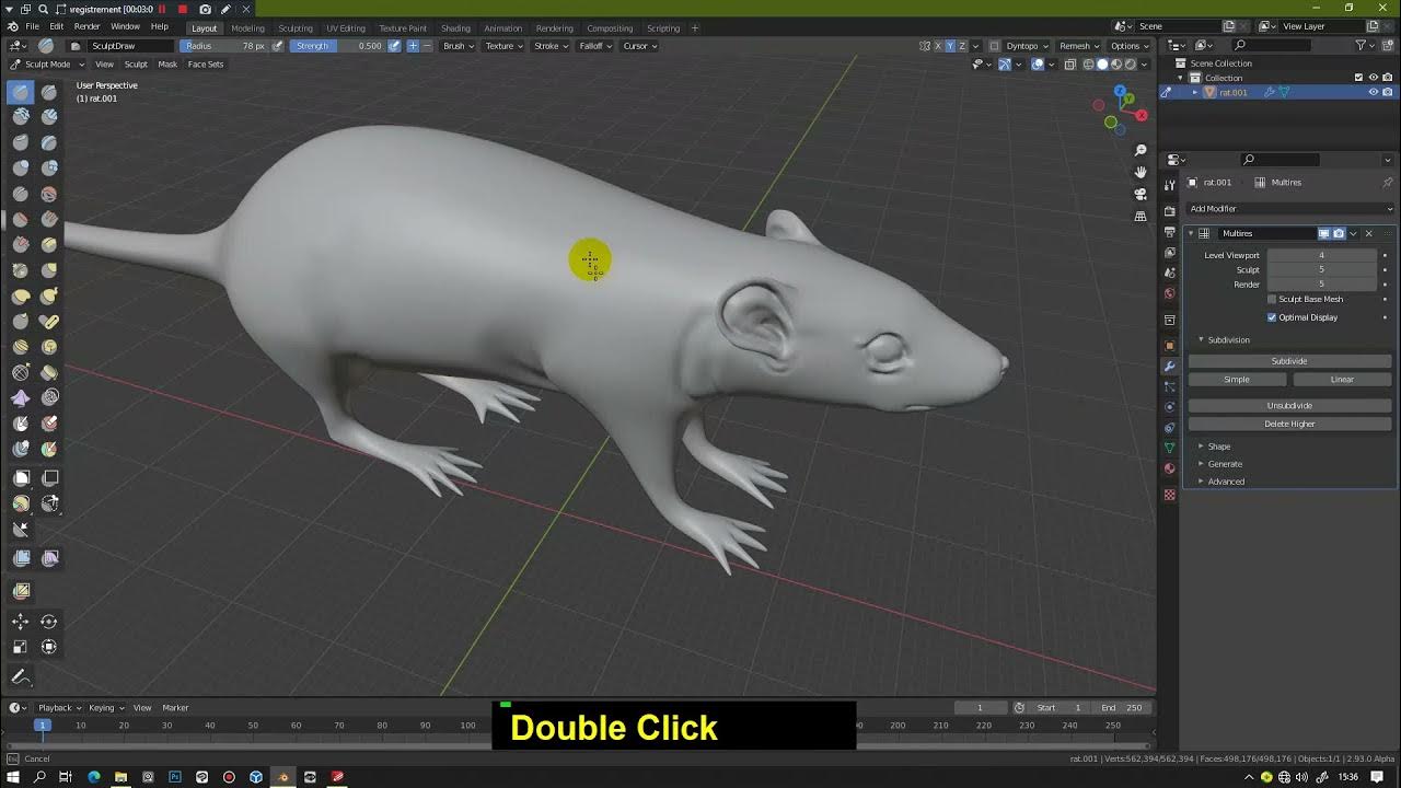 How to use multi resolution modifier Blender 2 9 and 3 0 Quick Tips Series - YouTube
