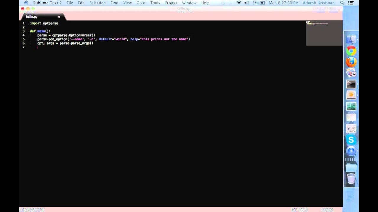 Python Command Line Application 1 - Introduction - Hello World - YouTube