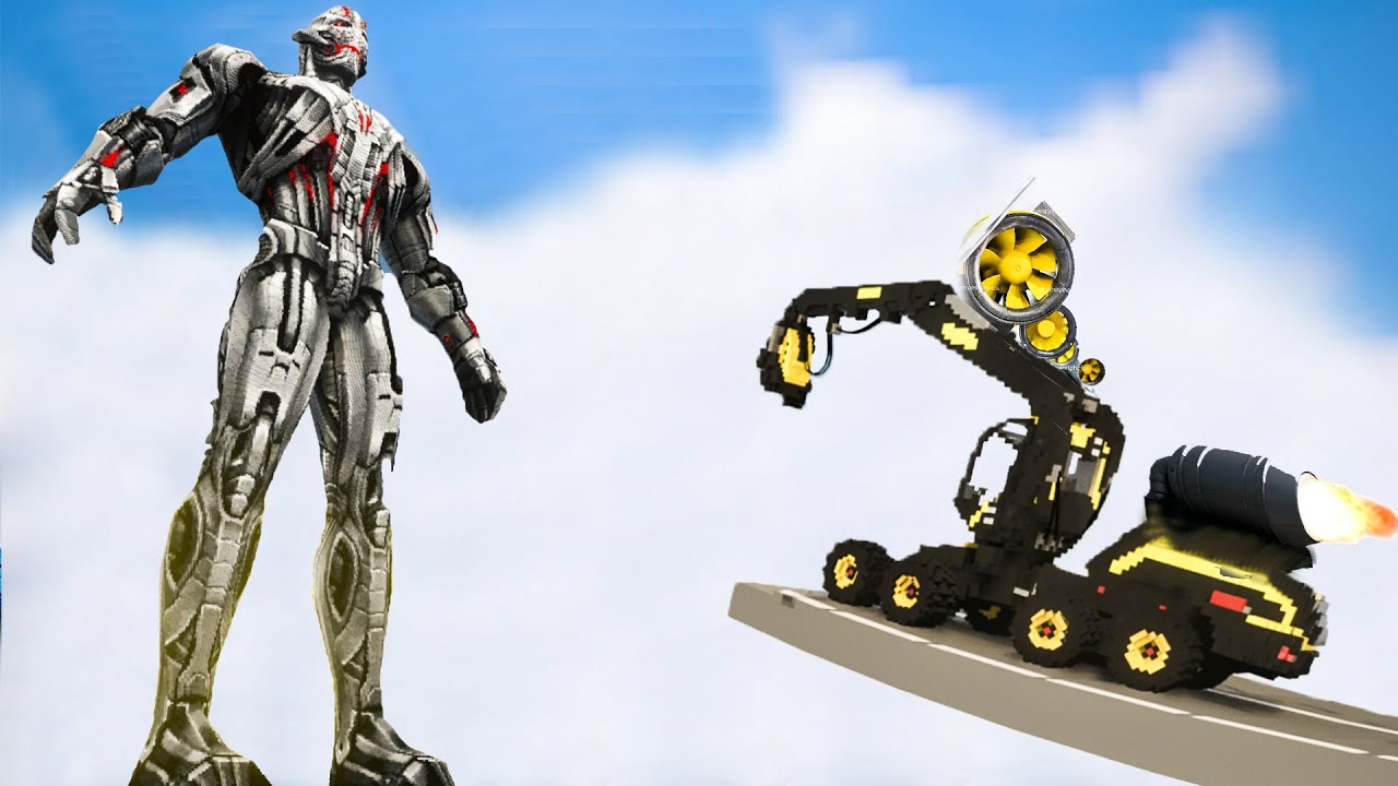 Cars VS Giant Ultron | Teardown - YouTube