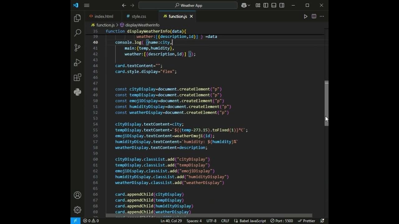 Build a Weather Dashboard | Full stack Web development | @technohacks @ internship - YouTube