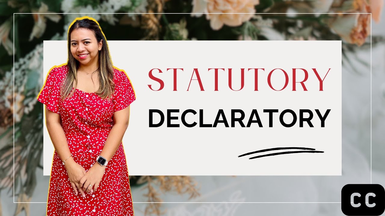 Cara Membuat Statutory Declaratory [Partner Visa 820/801 Australia] - YouTube