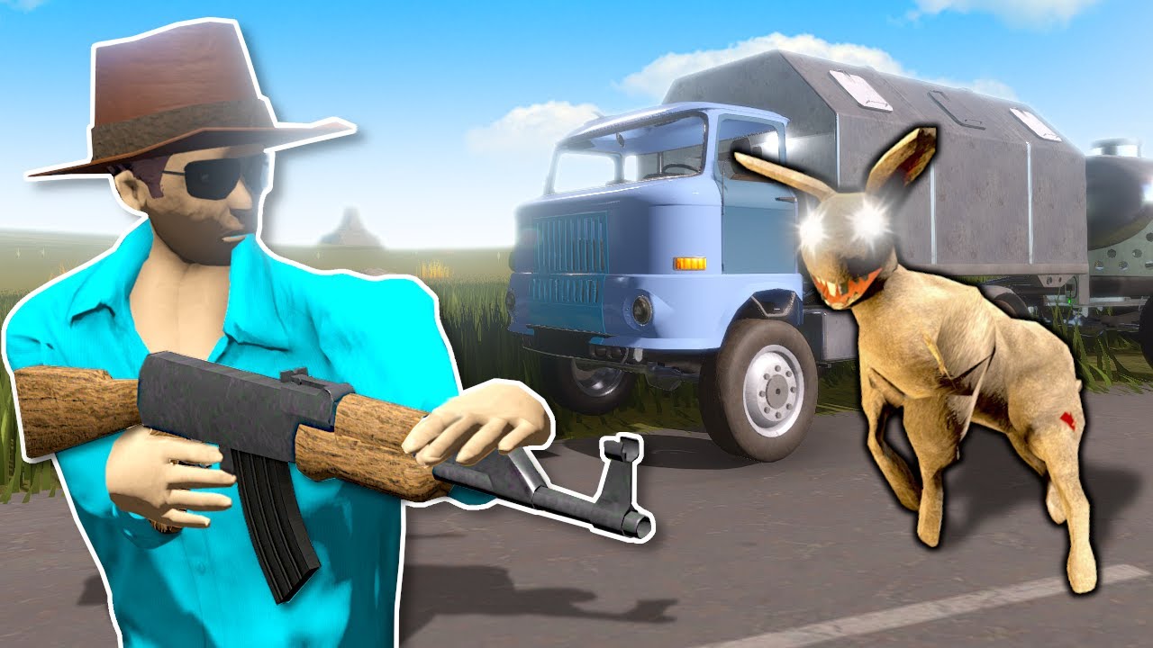 I found an AK-47 to Defend Against ZOMBIE Rabbits! - The Long Drive NEW ...