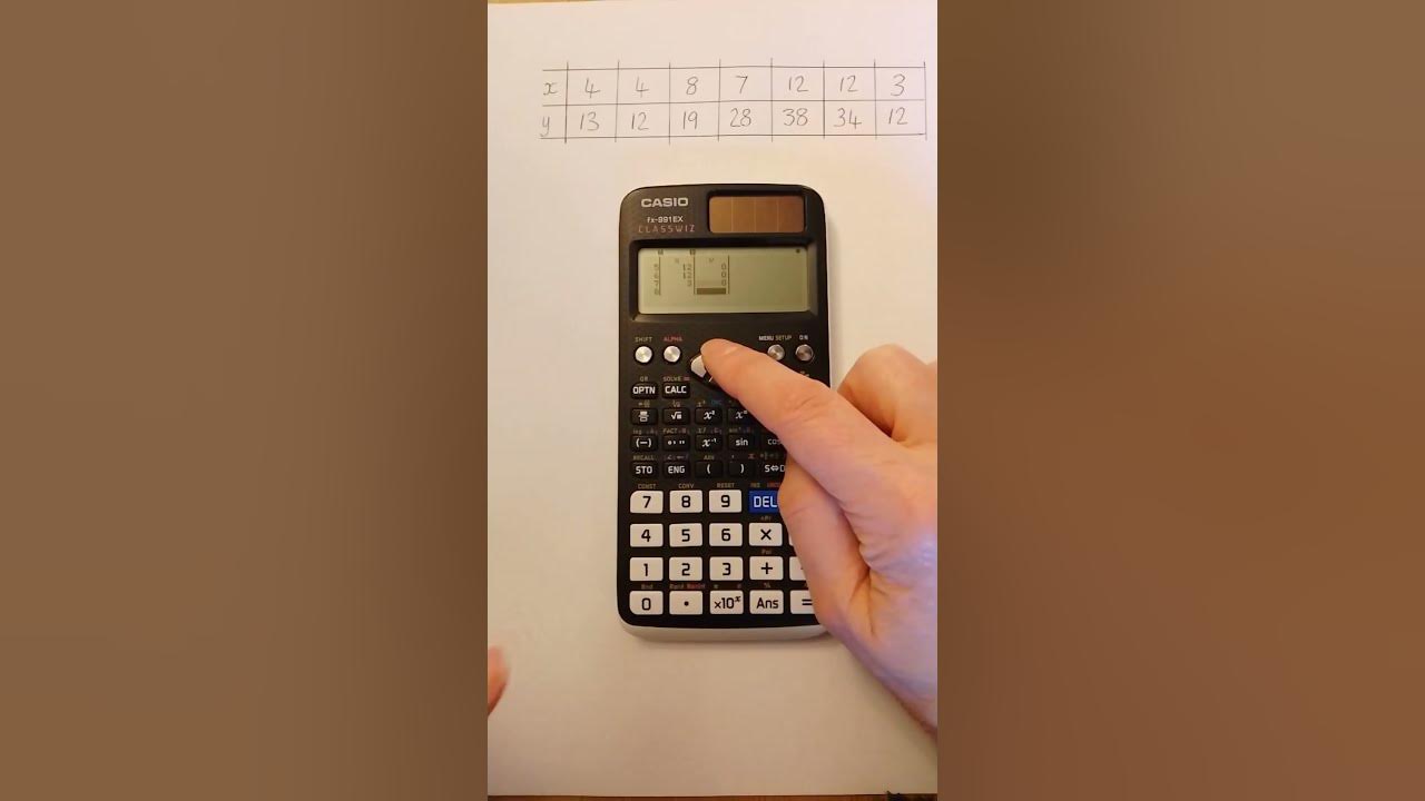 Product Moment Correlation Coefficient PMCC using a Casio FX-991EX Classwiz Calculator. - YouTube