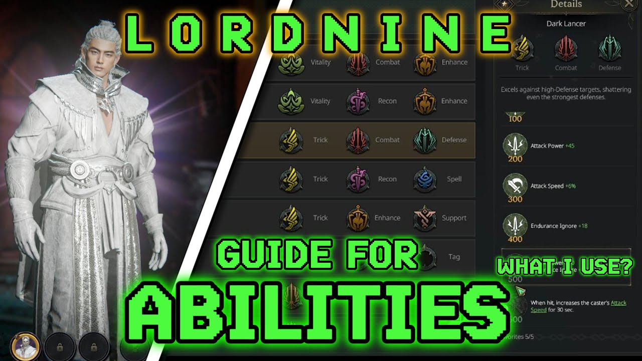 LORDNINE: Infinite Class SEA. "ABILITIES" What do i use? - YouTube