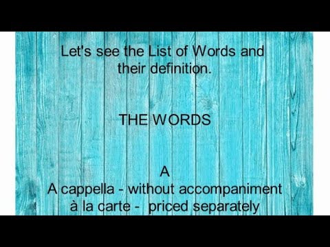 English Dictionary Words A to Z - YouTube