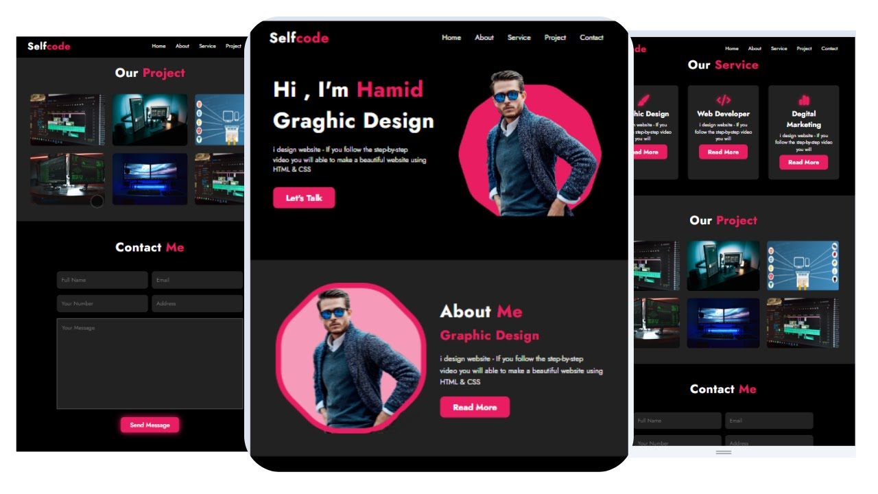 web projects using html css and javascript - YouTube
