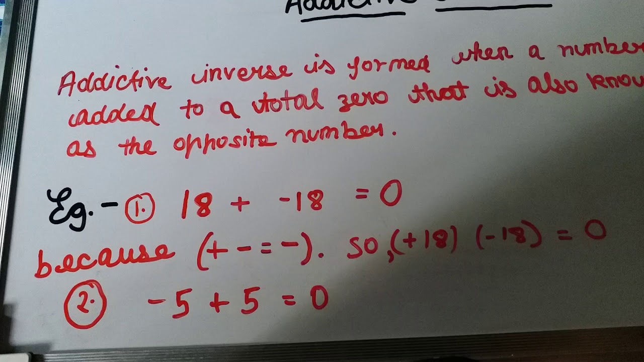 Integers = Addictive inverse { class - 7 } [ part - 2 ] - YouTube
