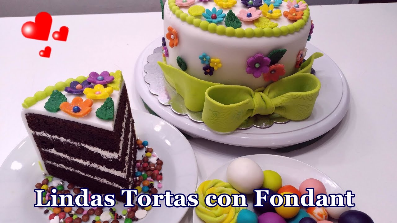 Lindas tortas con Fondant. MUY FACILES DE PREPARAR!! - YouTube