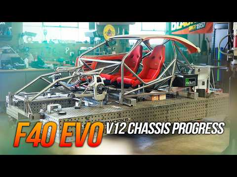 F40 EVO // Seats, Pedals, Mounted Fuel Cells and Chassis Welding: Progress!