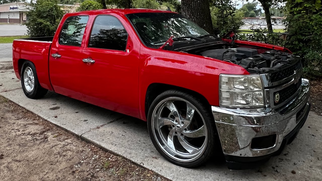 Painting my dropped NNBS Silverado - YouTube