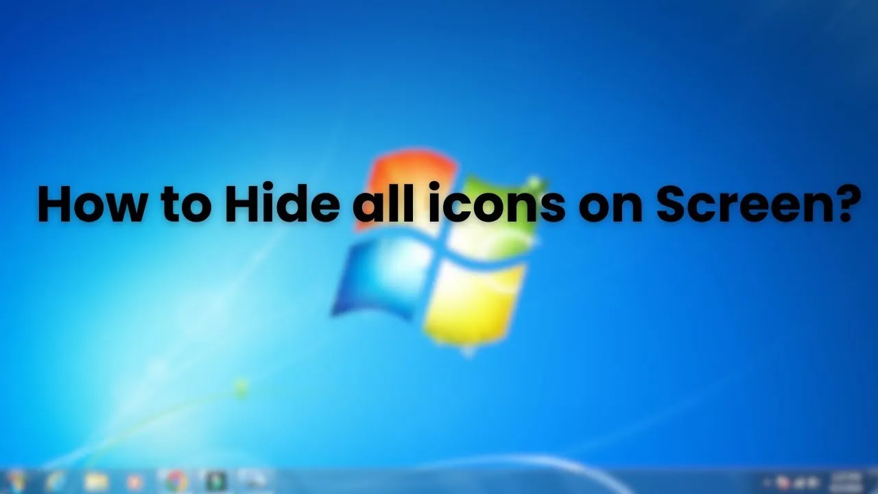 How to Hide all Desktop Icons on Computer/Laptop?(Windows 7) - YouTube