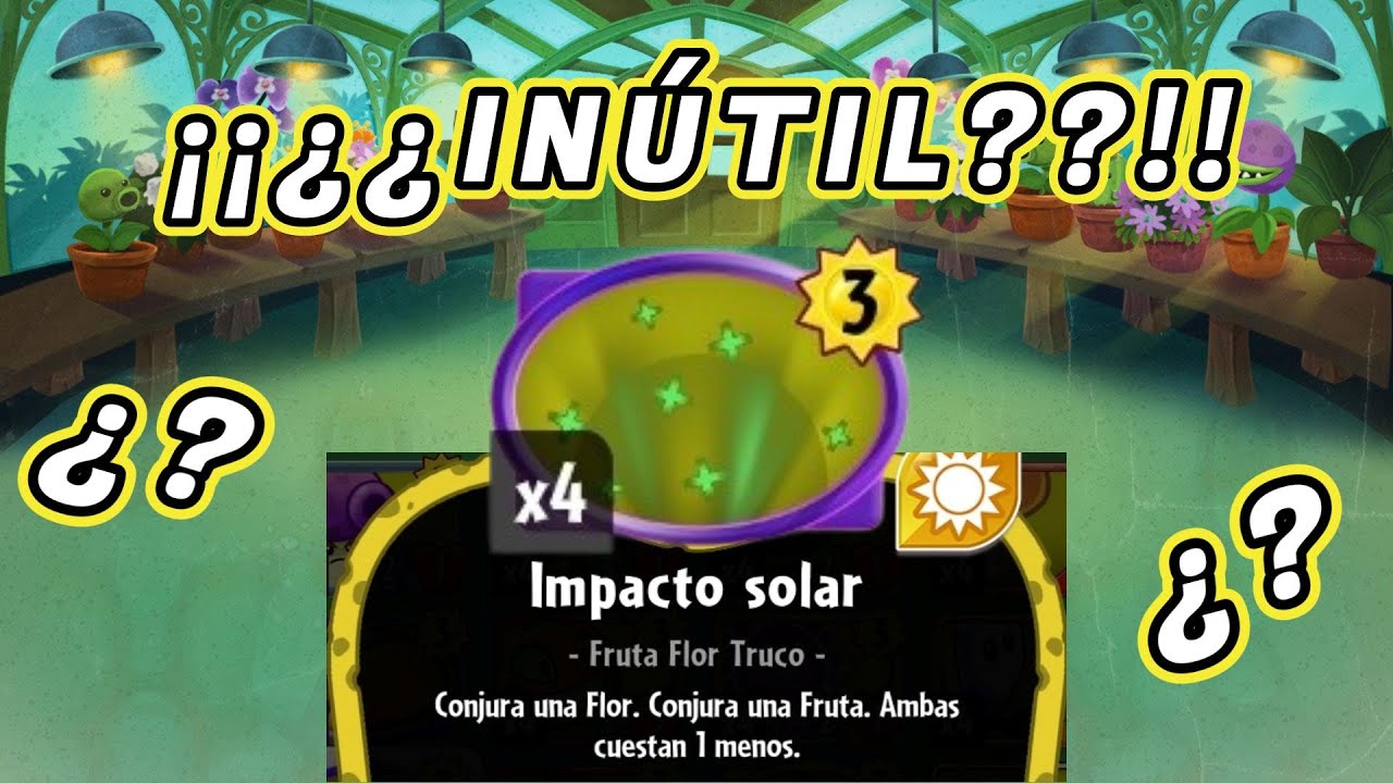 ¿ Impacto Solar Buena ? | Plantas vs Zombies : Heroes 🍄 - YouTube